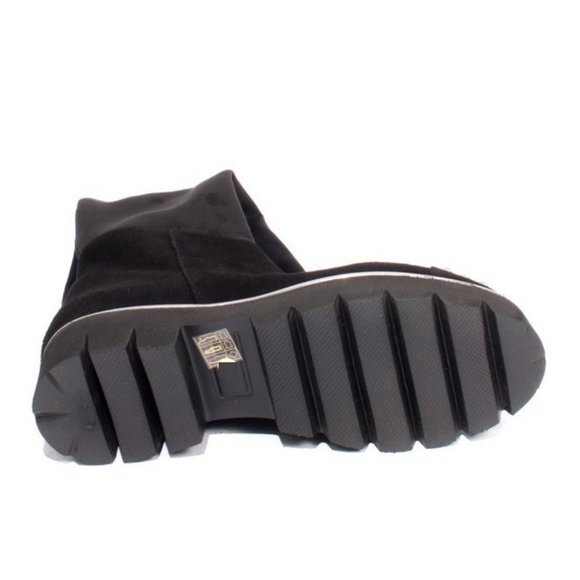 Isabelle | Shoes | Italian Isabelle 0 Black Suede Stretch Zip Kneehigh ...